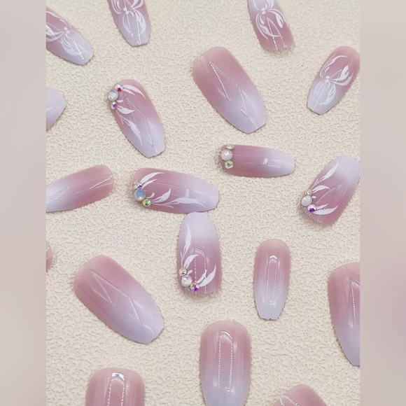 Makeup | New 24pcs Ombr Short Coffin Press On Nails | Poshmark
